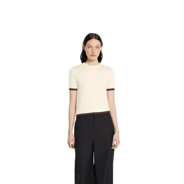 Gucci Cashmere Silk Top - White