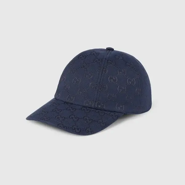 Gucci Gg Cotton Canvas Baseball Cap - Blue