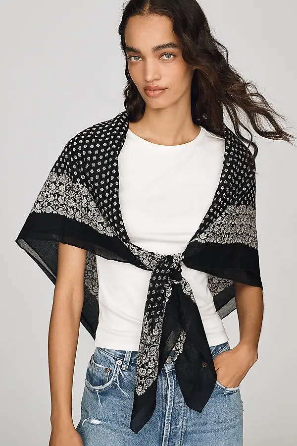 The Great. Big Bandana Scarf - Black