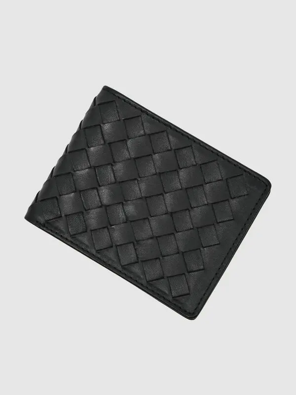 REISS Elton Large Lattice-effect Leather Wallet