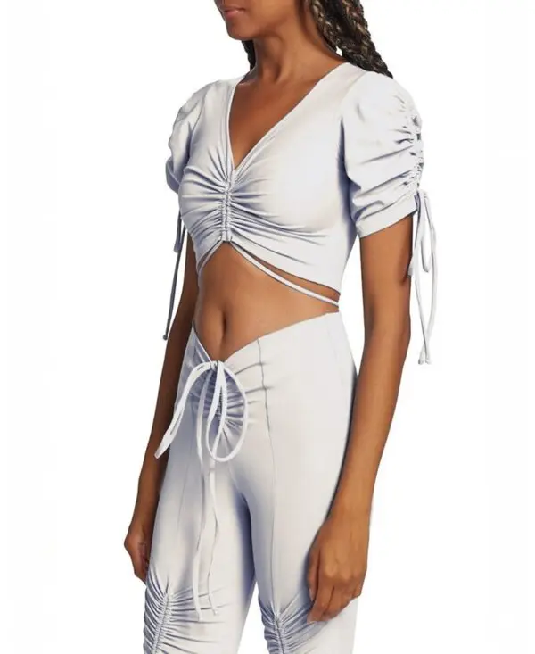 PORT DE BRAS Vero Ruched V-neck Top