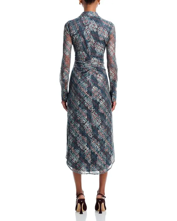 Ramy Brook Wyatt Plaid Button-front Midi Dress