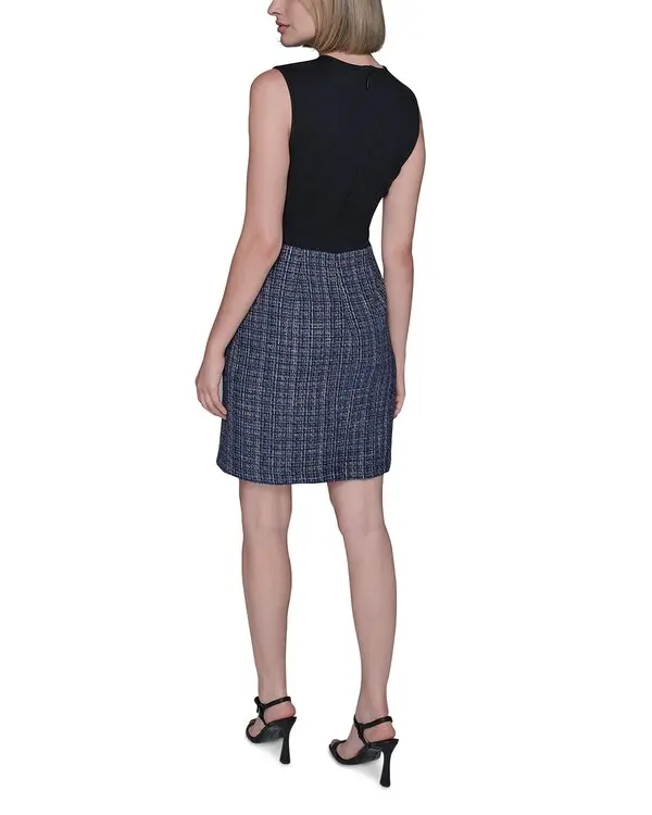 Karl Lagerfeld Paris Mixed Media Dress