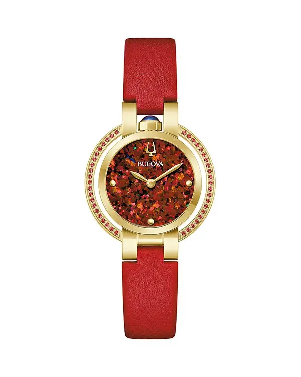 Bulova Classic Rubaiyat Watch, 30.5mm - Red/red