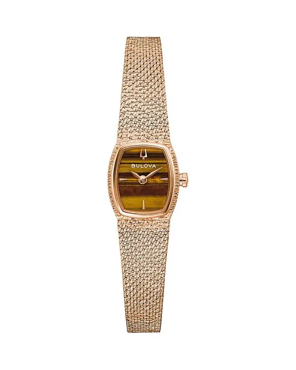 Bulova Classic Goddess Of Time Watch - Brown/gold