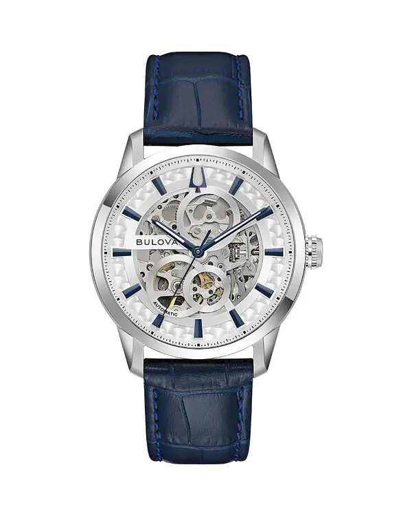 Bulova Classic Sutton 40mm Watch - White/blue