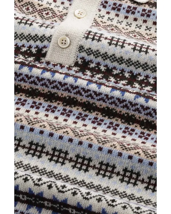 Nn07 Long Sleeve Sweater Polo - Multi