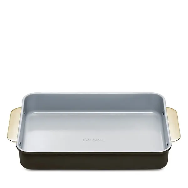 CARAWAY Mini Rectangle Pan With Gold Handles - Black/gold