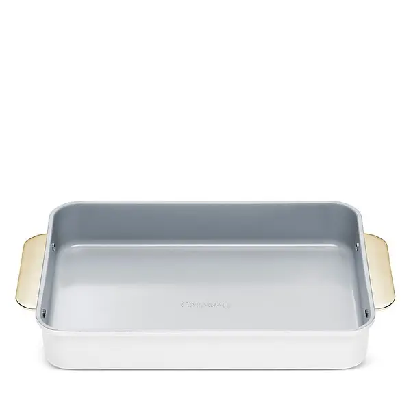 CARAWAY Mini Rectangle Pan With Gold Handles - White/gold