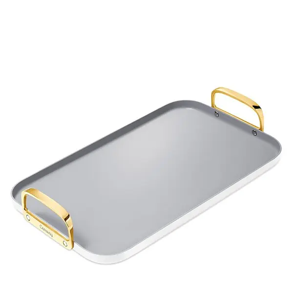 CARAWAY Iconics Double Burner Griddle - White/gold