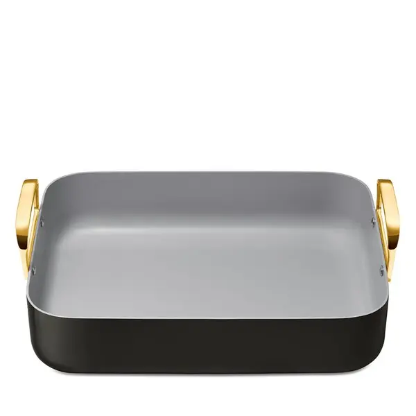 CARAWAY Iconics Square Roasting Pan With Rack - Black/gold