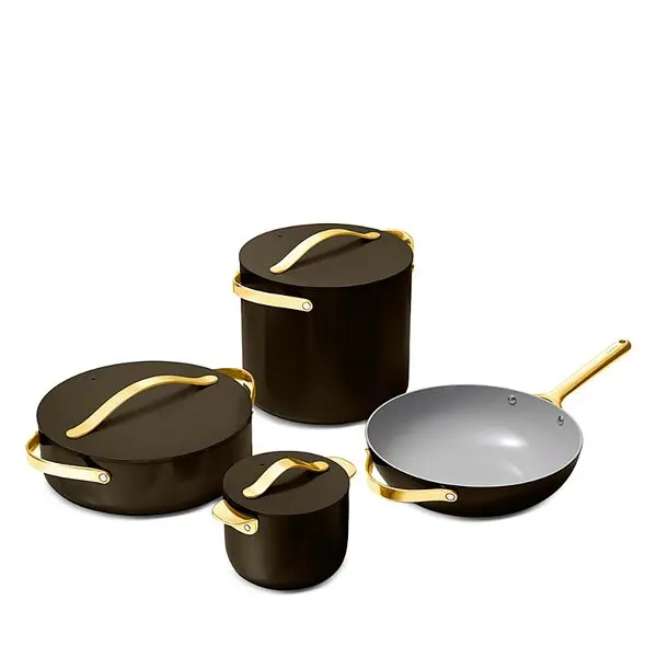 CARAWAY Iconics 8 Piece Cookware Set - Black/gold