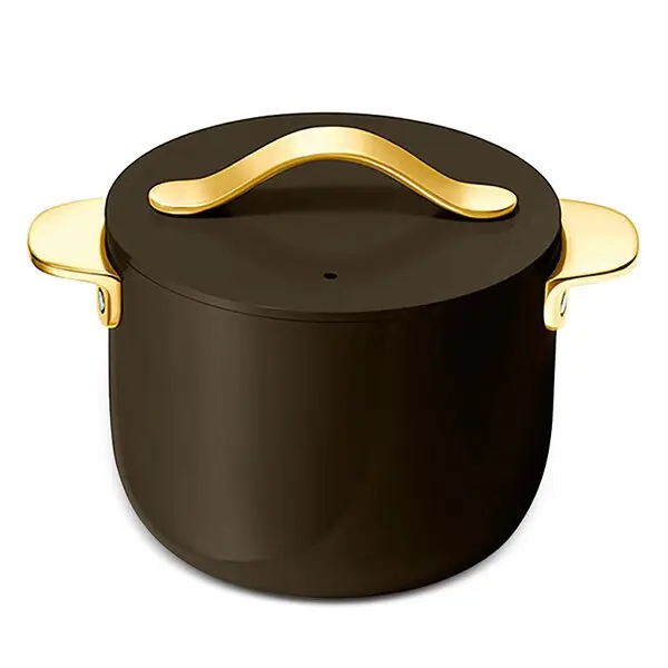 CARAWAY Cookware+ Petite Cooker With Lid - Black/gold