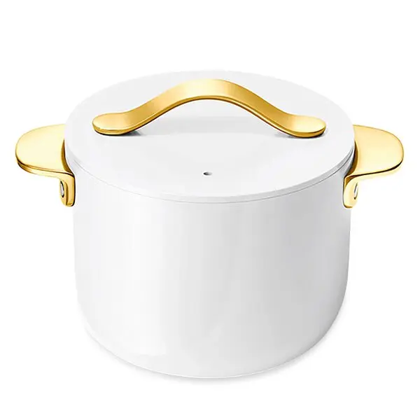 CARAWAY Cookware+ Petite Cooker With Lid - White/gold