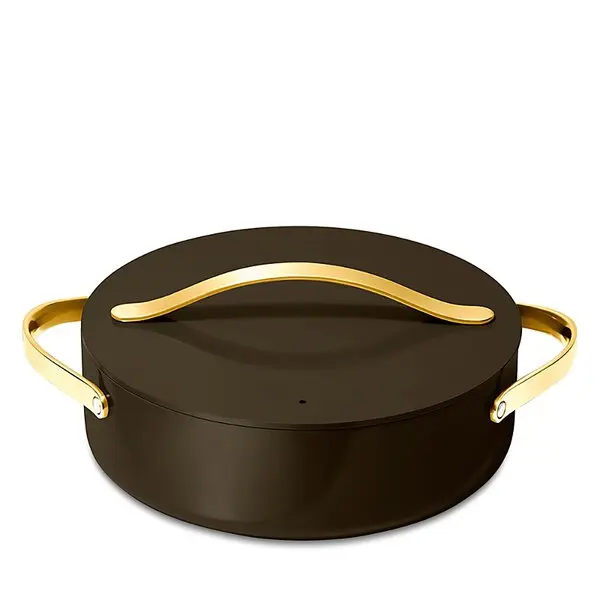 CARAWAY Iconics Cookware Rondeau With Lid - Black/gold