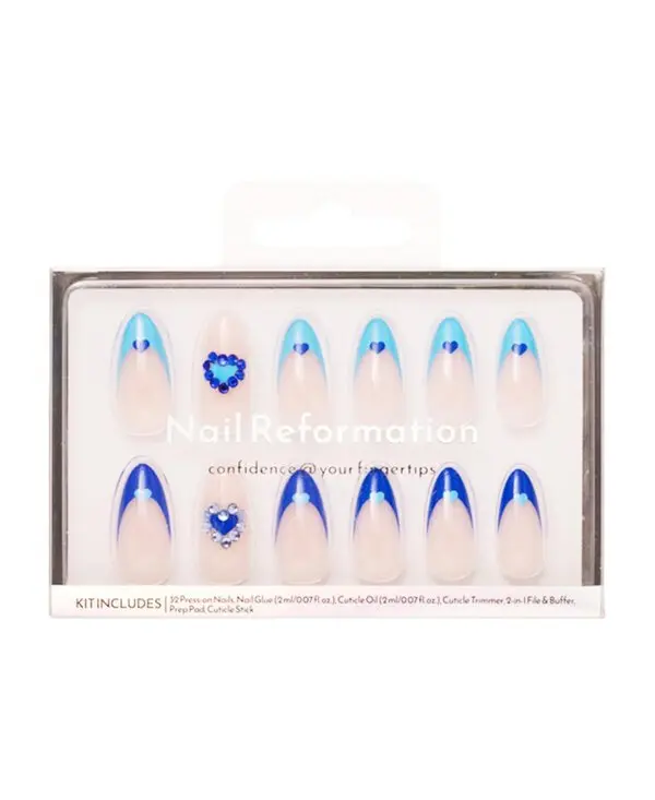 NAIL REFORMATION Press On Nails - Sapphire Heart