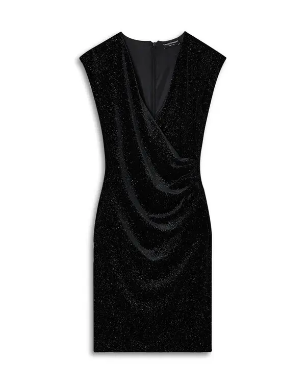 Emporio Armani Sparkle Draped Dress
