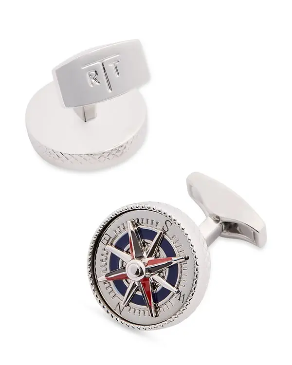 Tateossian Compass Cufflinks - Silver