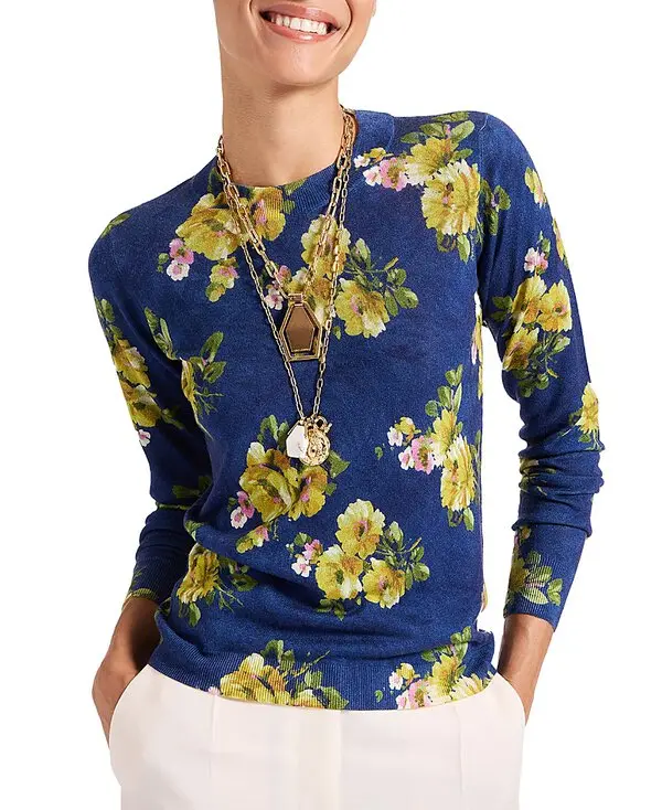 La DoubleJ Crew Neck Top - Riptide Midnight Blue