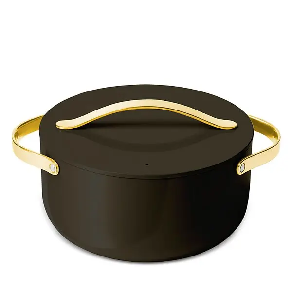 CARAWAY Iconics Nonstick Ceramic Dutch Oven - Black/gold