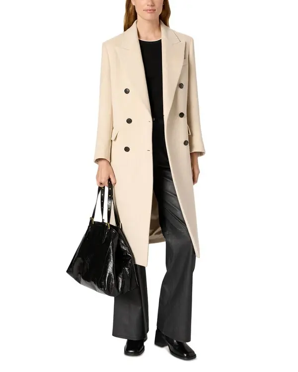 Gerard Darel Moira Double Breasted Coat - Natural