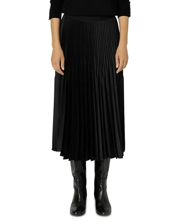 Gerard Darel Bahira Pleated Midi Skirt - Black