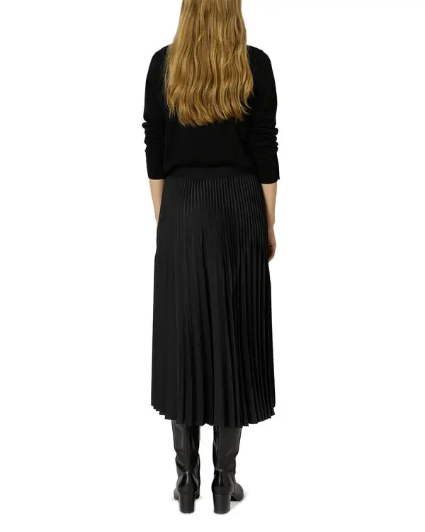 Gerard Darel Bahira Pleated Midi Skirt - Black
