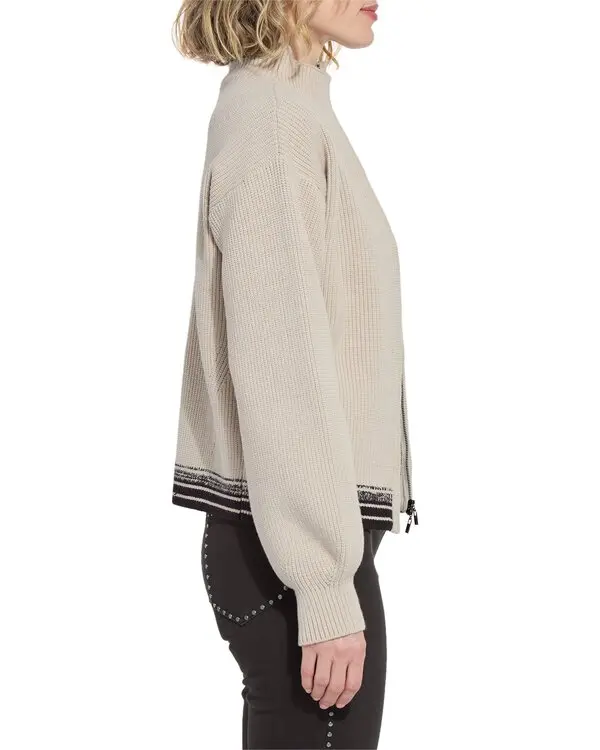 Lyssé Blythe Zip Up Cozy Rib Sweater