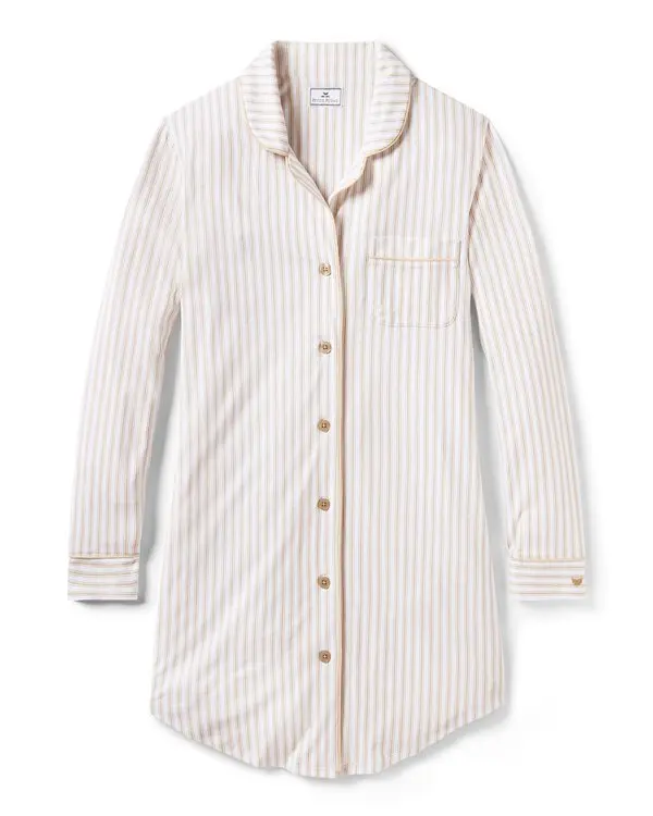 PETITE PLUME Piped Sleep Shirt