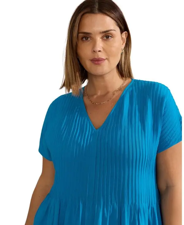 LIVE UNLIMITED Pintuck Midi Dress
