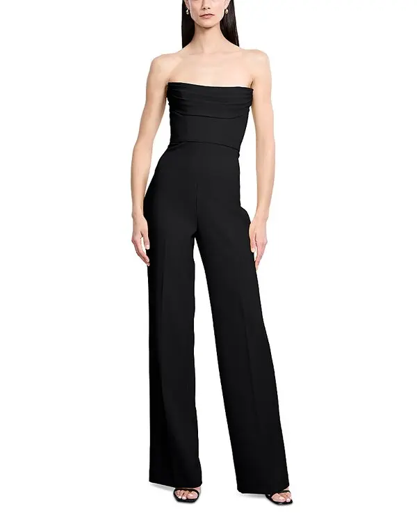Bcbgmaxazria Draped Corset Jumpsuit - Black