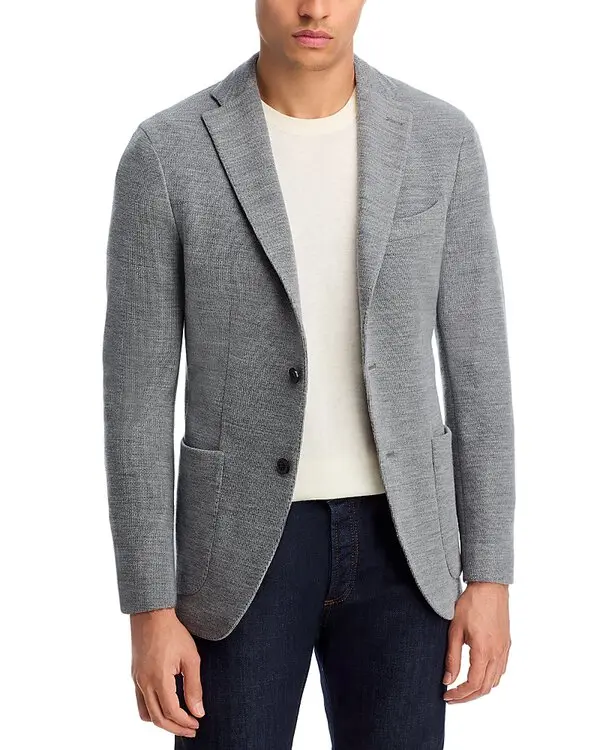 Boglioli Wool Blend Honeycomb Knit K-jacket