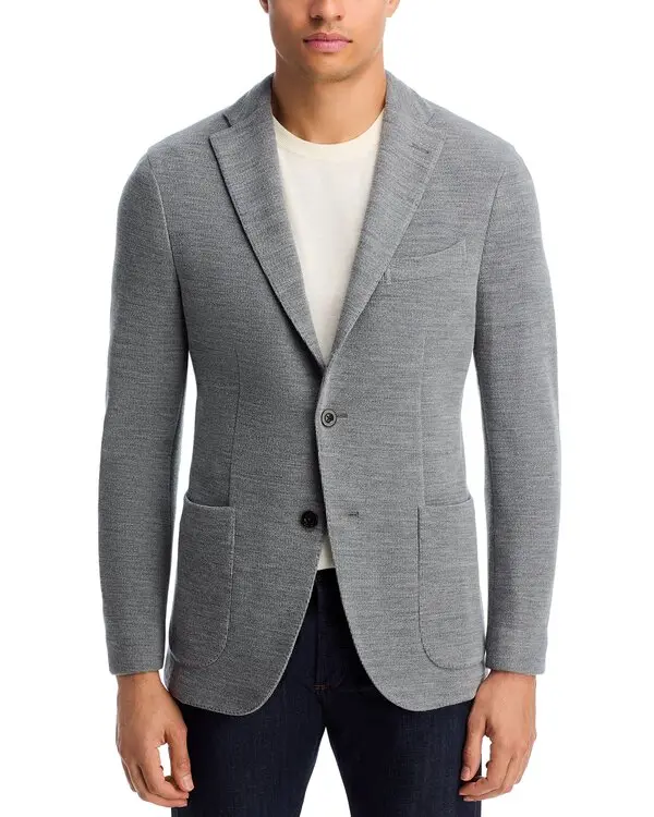 Boglioli Wool Blend Honeycomb Knit K-jacket