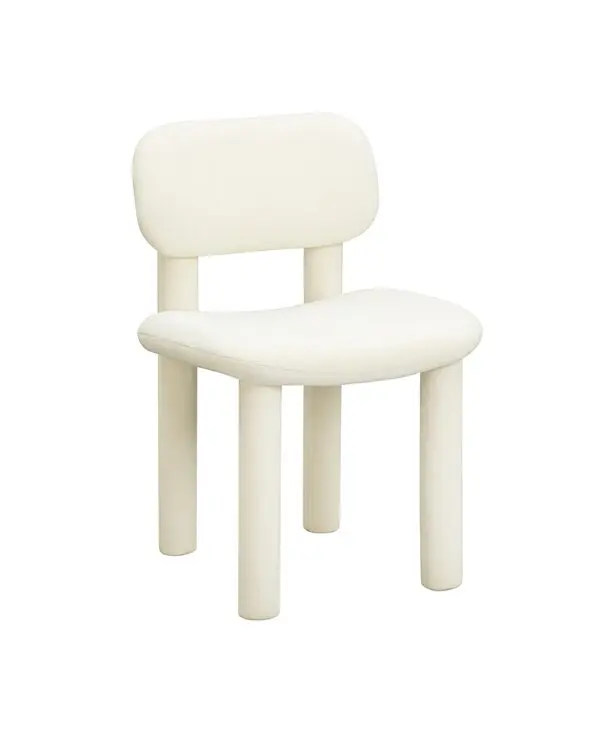 TOV FURNITURE Elise Pale Blue Performance Velvet Dining Chair - Ivory