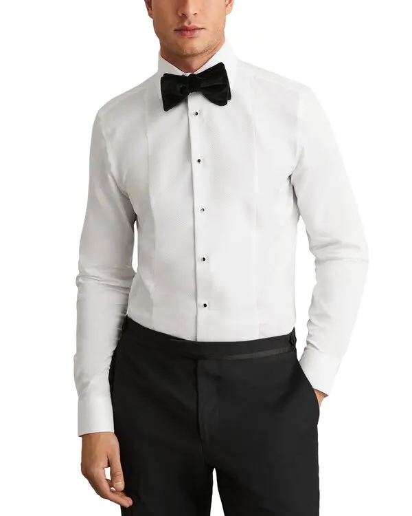 REISS Marcel Cotton Dinner Shirt - White