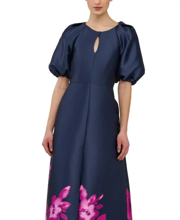 KAY UNGER Delfina Statement Sleeve Gown