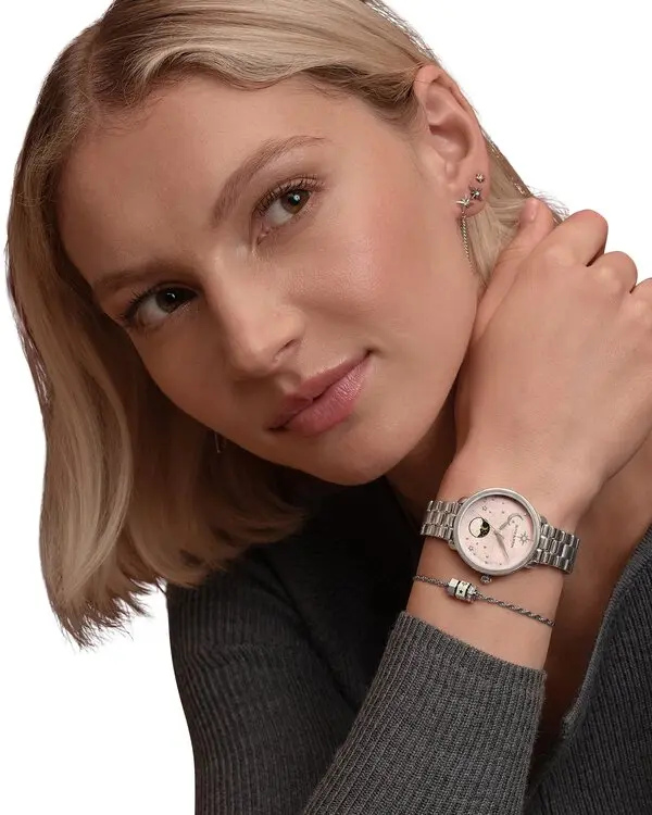 OLIVIA BURTON Moonphase Watch 34mm - Pink/silver