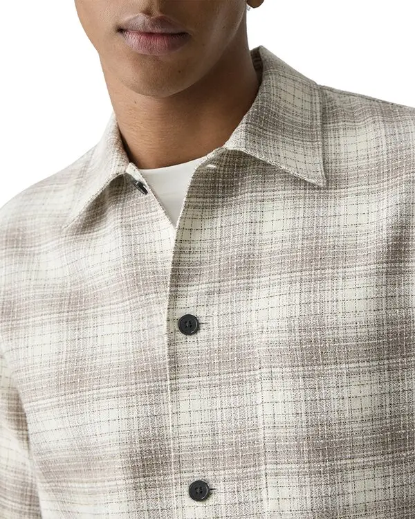 Theory Textured Plaid Shirt