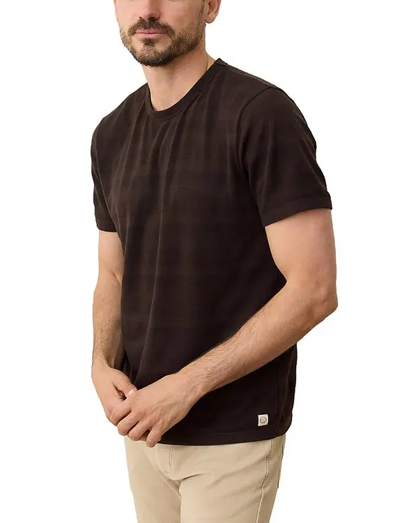 Marine Layer Jacquard Crewneck Tee - Chocolate