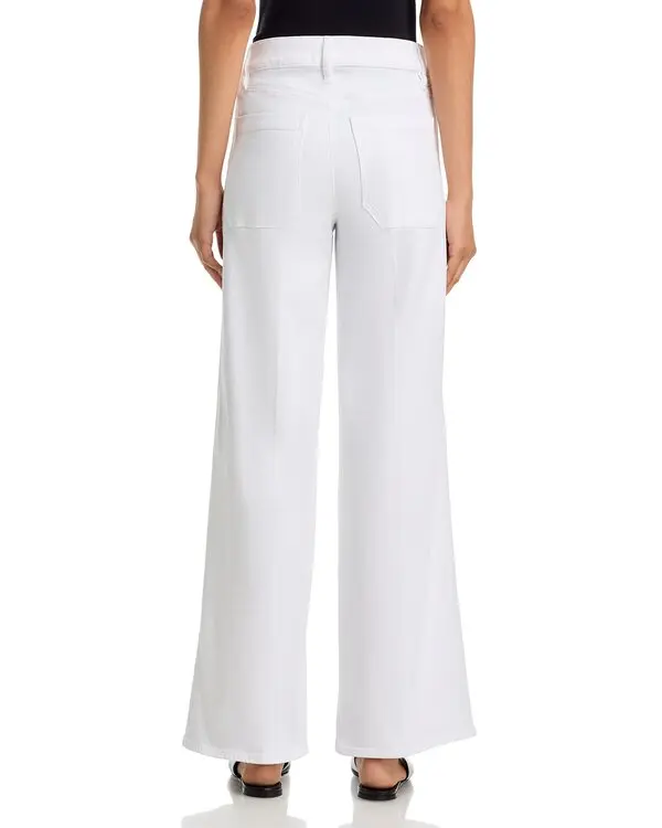 FRAME Le Slim Palazzo High-rise Wide-leg Jeans - White