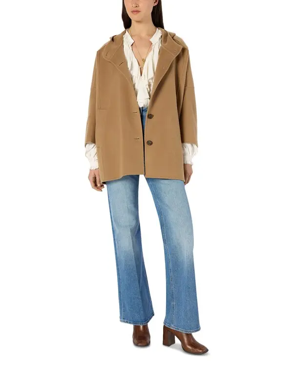 Gerard Darel Marla Wool Hooded Coat