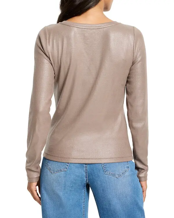 NIC+ZOE Glazed Rib Boatneck Tee