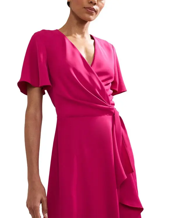 Phase Eight Julissa Faux Wrap Dress Pink Editorialist