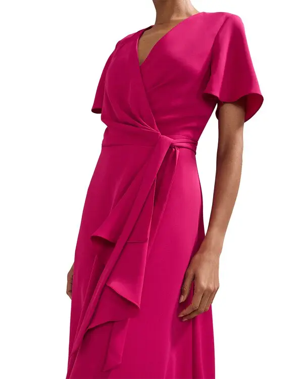 PHASE EIGHT Julissa Faux Wrap Dress - Pink