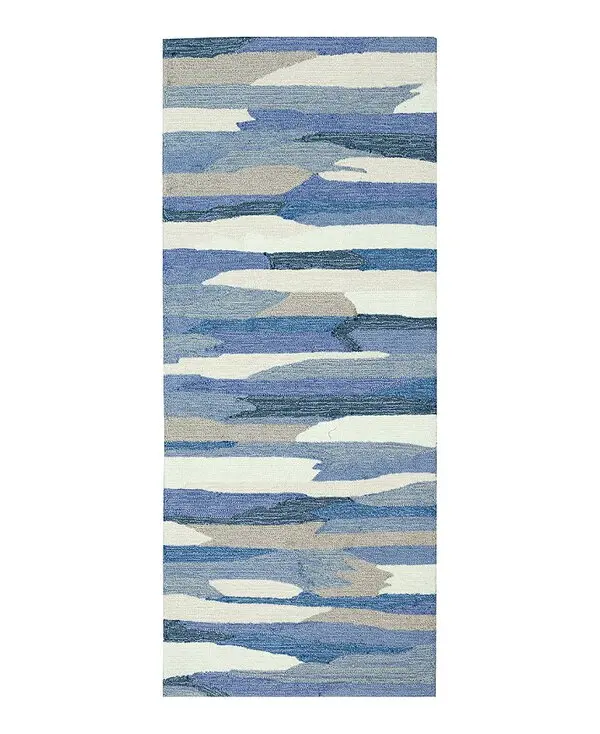 LUSH DECOR Liora Manne Capri Cloud Runner Area Rug, 2' X 5 - Soft Blue