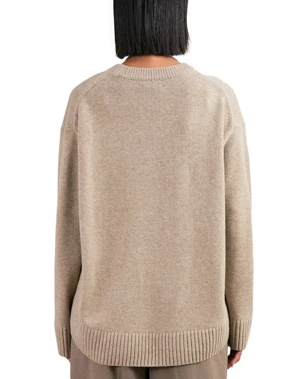 REISS Ella Wool Cashmere Sweater - Stone