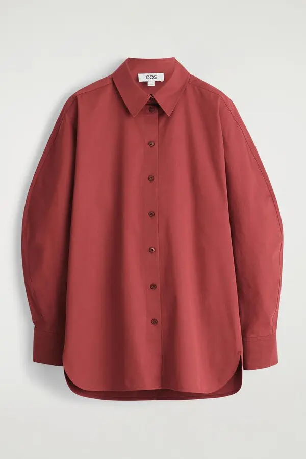 Cos Rounded Pima Cotton Shirt - Red