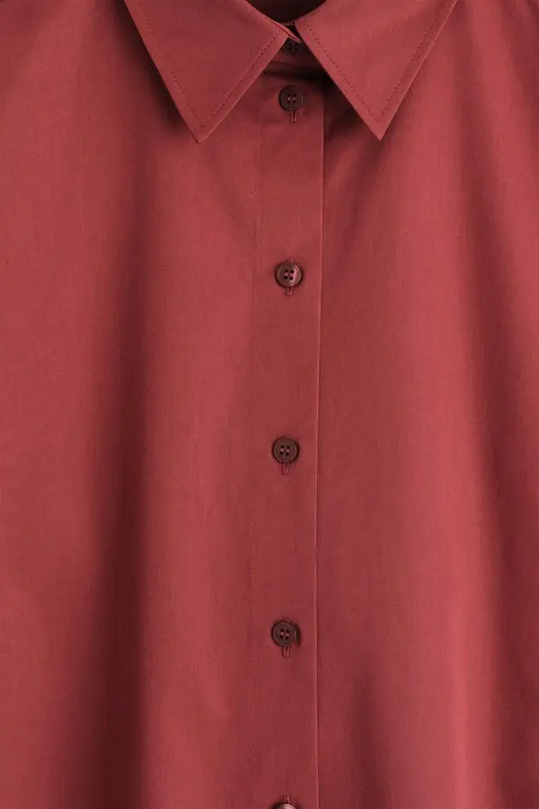 Cos Rounded Pima Cotton Shirt - Red