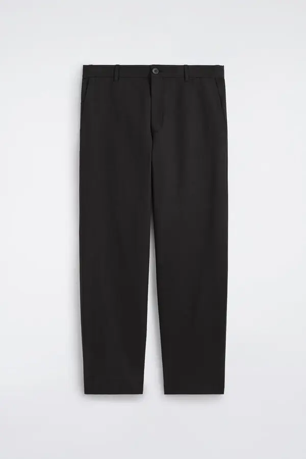 Cos Cotton Straight-leg Chinos - Black