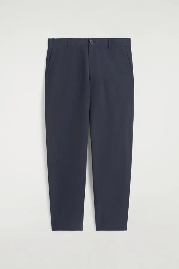 Cos Cotton Straight-leg Chinos - Navy